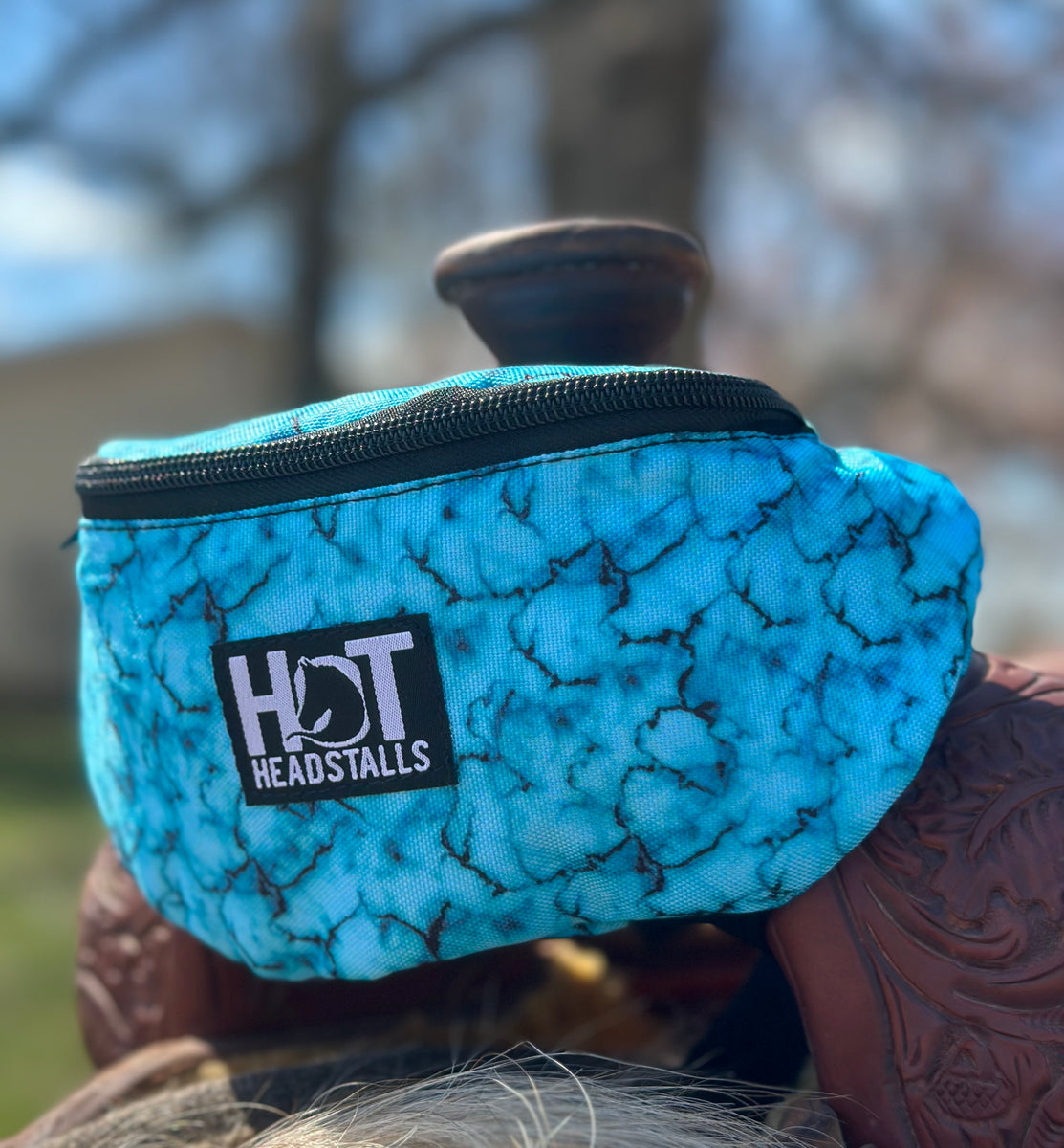Turquoise Stone Saddle Pouch – Hot Headstalls